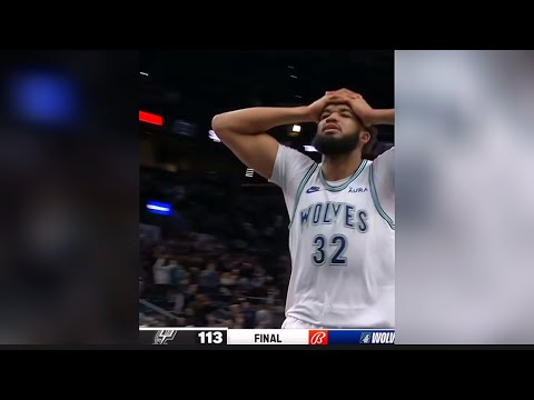 KAT MISSES GAME WINNER TO BEAT THE SPURS 🤯 #nba #basketball - YouTube