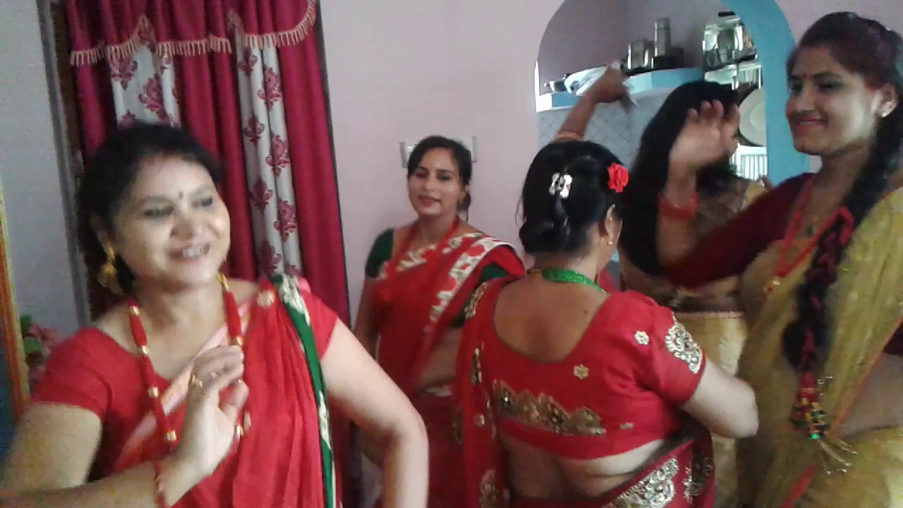 Nepali Teej Dancing - Teej ko Lahar Aayo Bari Laai - Teej Celebration ...