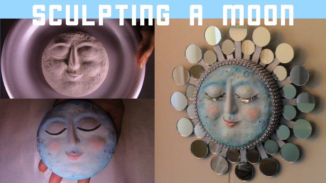 Watch me sculpt a moon face with paperclay - YouTube