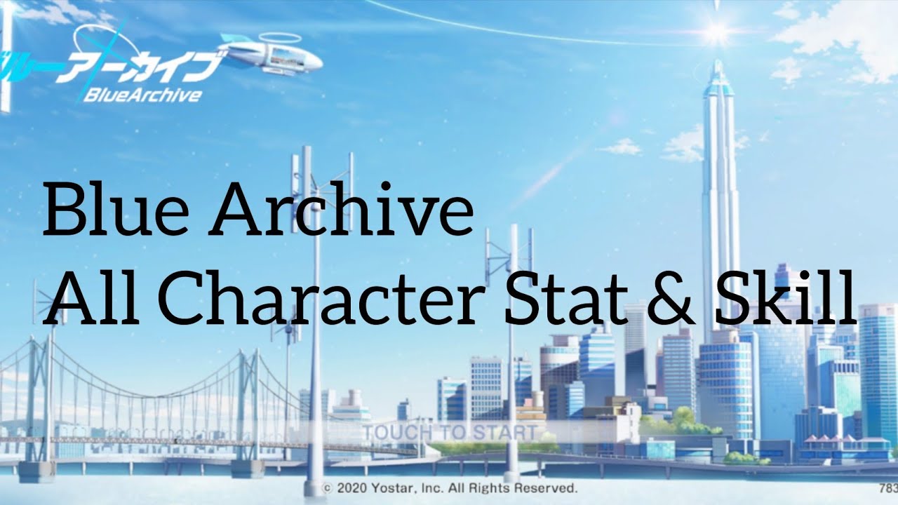 Blue Archive All Character Stat, Info & Skill - YouTube