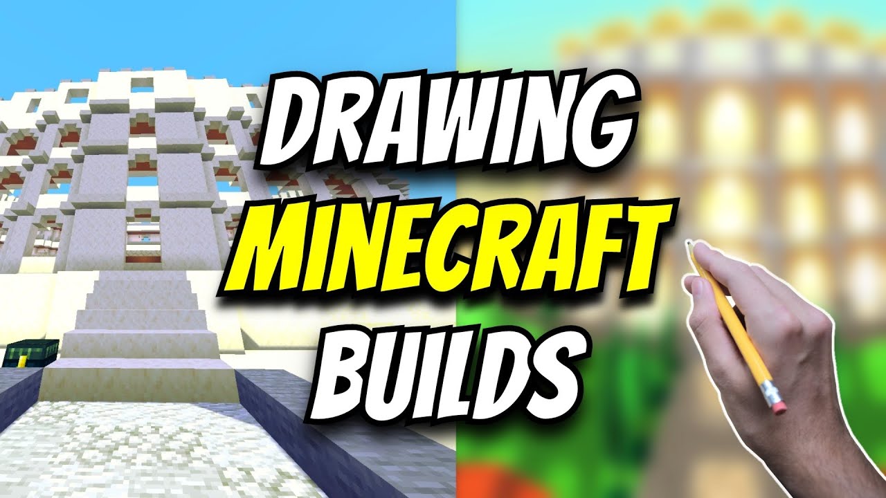 Recreating these Minecraft Builds in my Drawings - YouTube