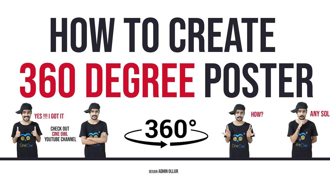 How to Create a Simple 360 Degree Poster in Photoshop Malayalam ...