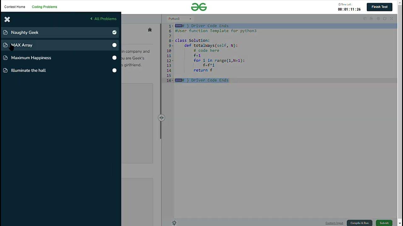 GFG weekly contest 133 solution || all solution|| java || python || cpp ...