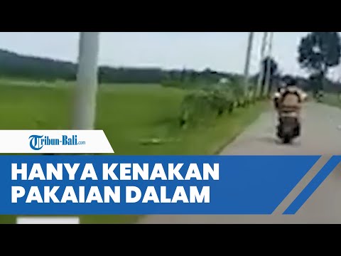 Viral Video Wanita Hanya Kenakan Pakaian Dalam saat Kendarai Motor dari Cirebon ke Pekalongan