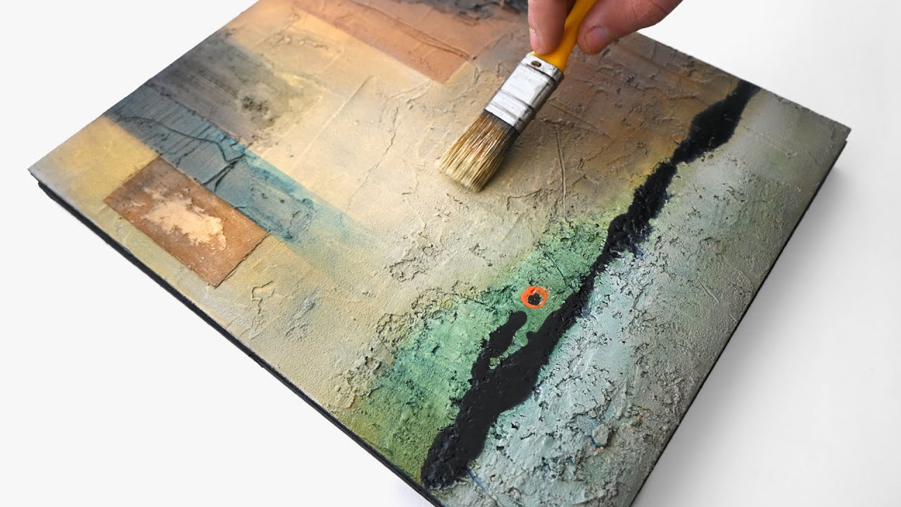 EASY DIY Texture Effective! Abstract painting techniques for beginners ...