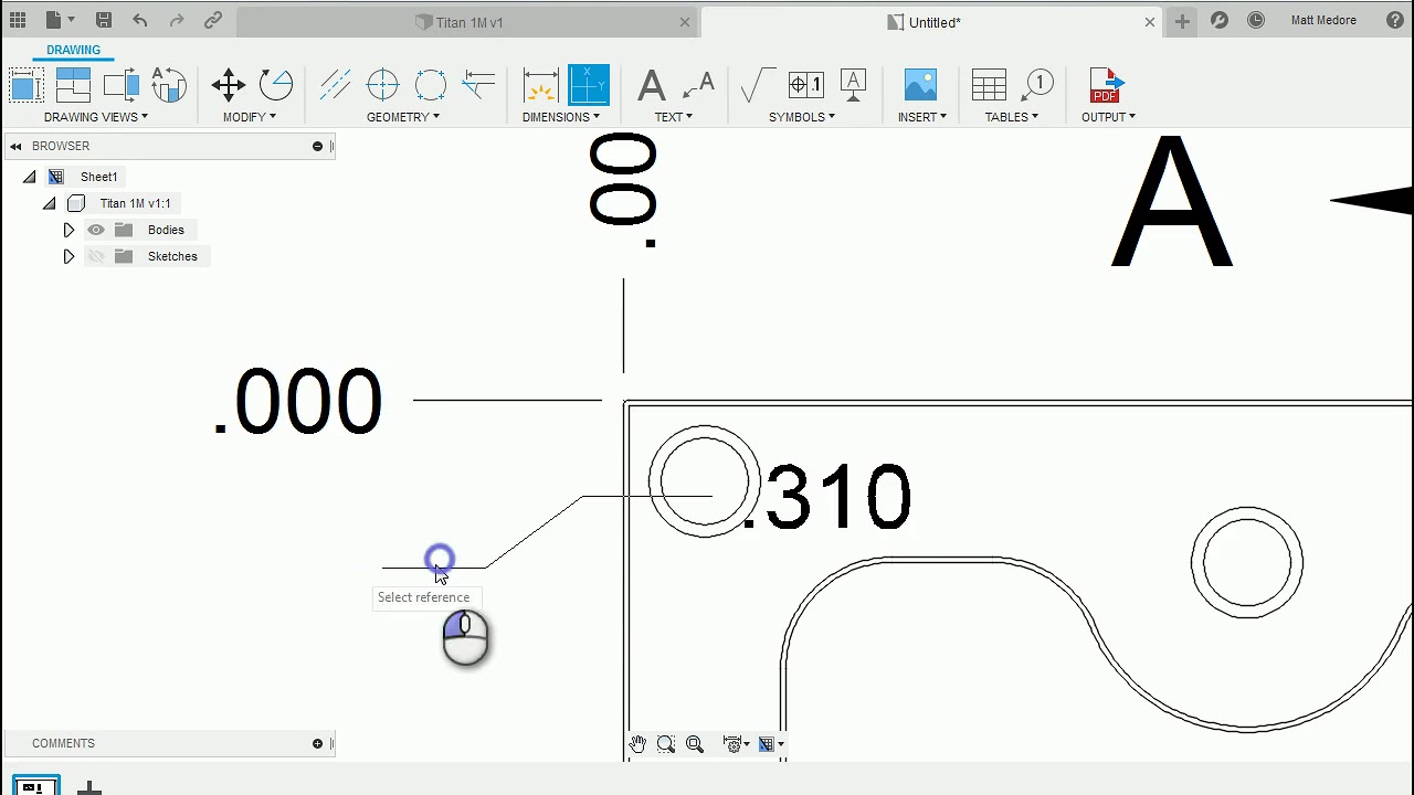 How to create a drawing for the Titan 1M - YouTube