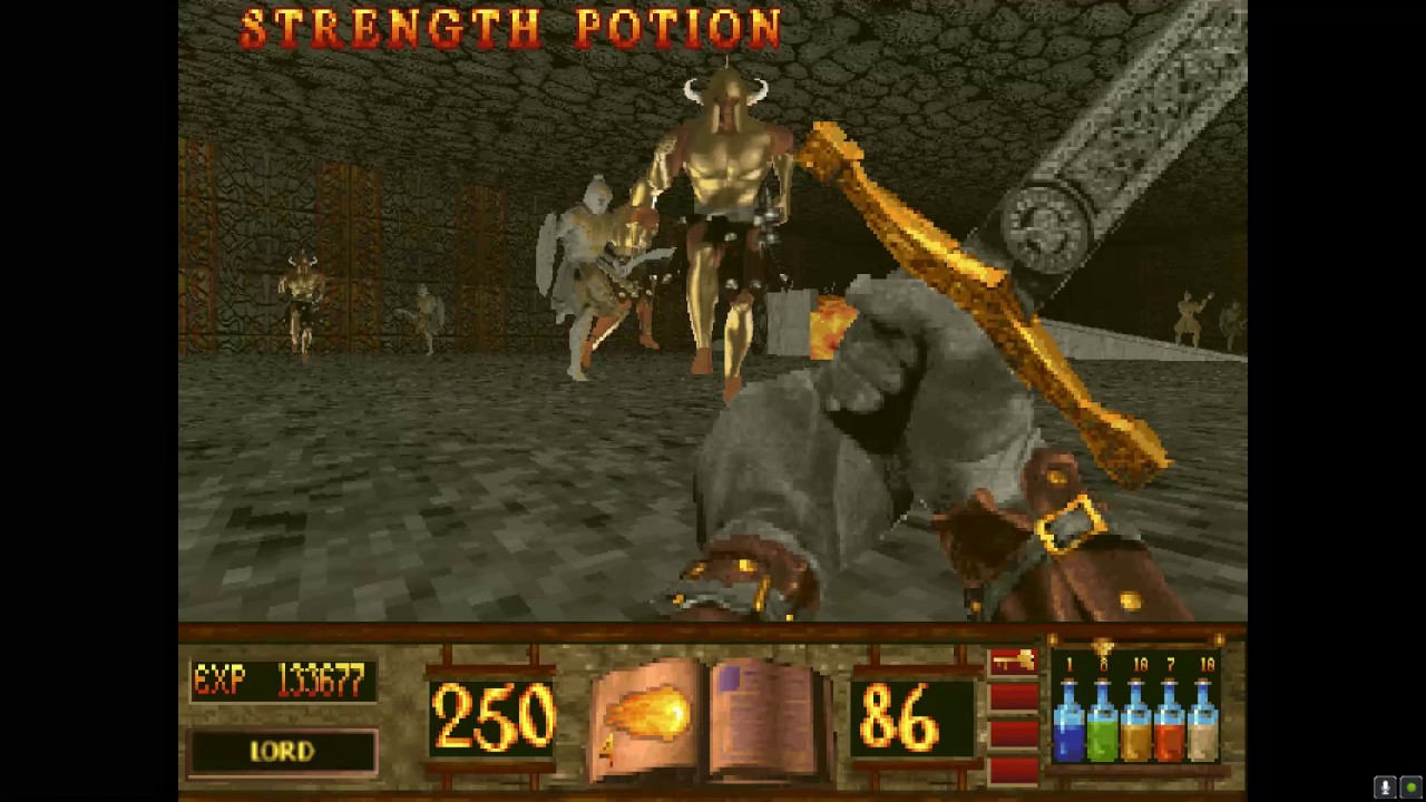 Witchaven II: Blood Vengeance (DOSBox) - Level 10 Straits of Perdition ...