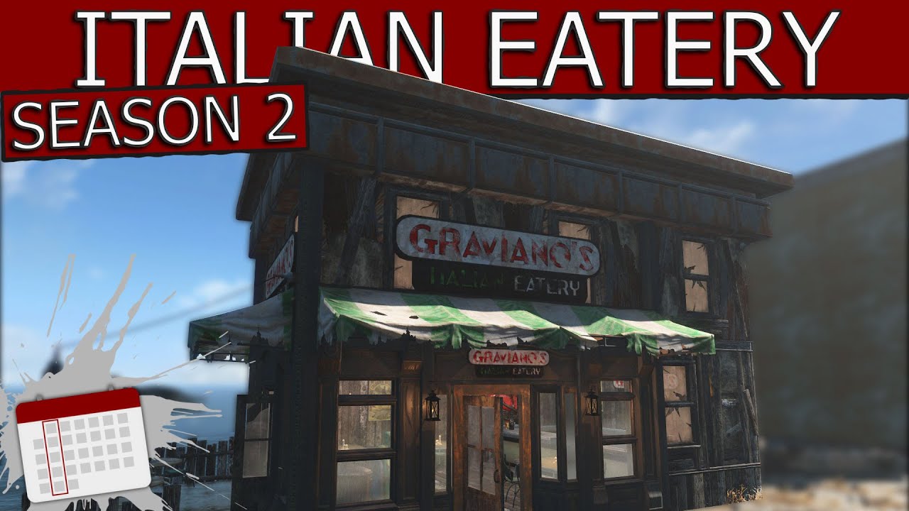 Fallout 4 Settlement Building - Graviano's Italian Eatery (Italian Café ...