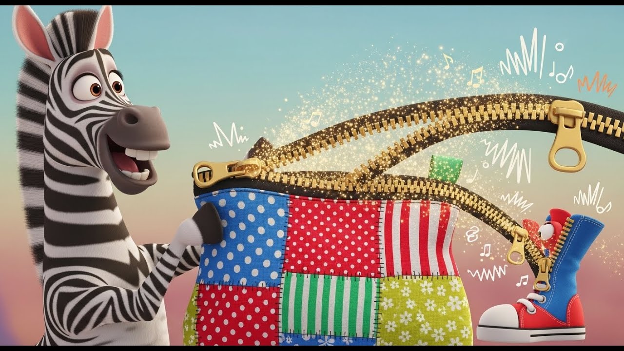 The Zebra Who Zipped a Zipper | Fun Learning Songs and Rhymes for Kids ...