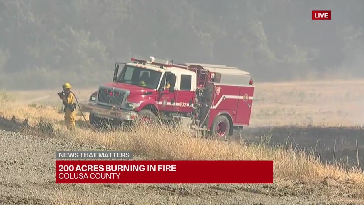 River Fire burns in Colusa County - YouTube