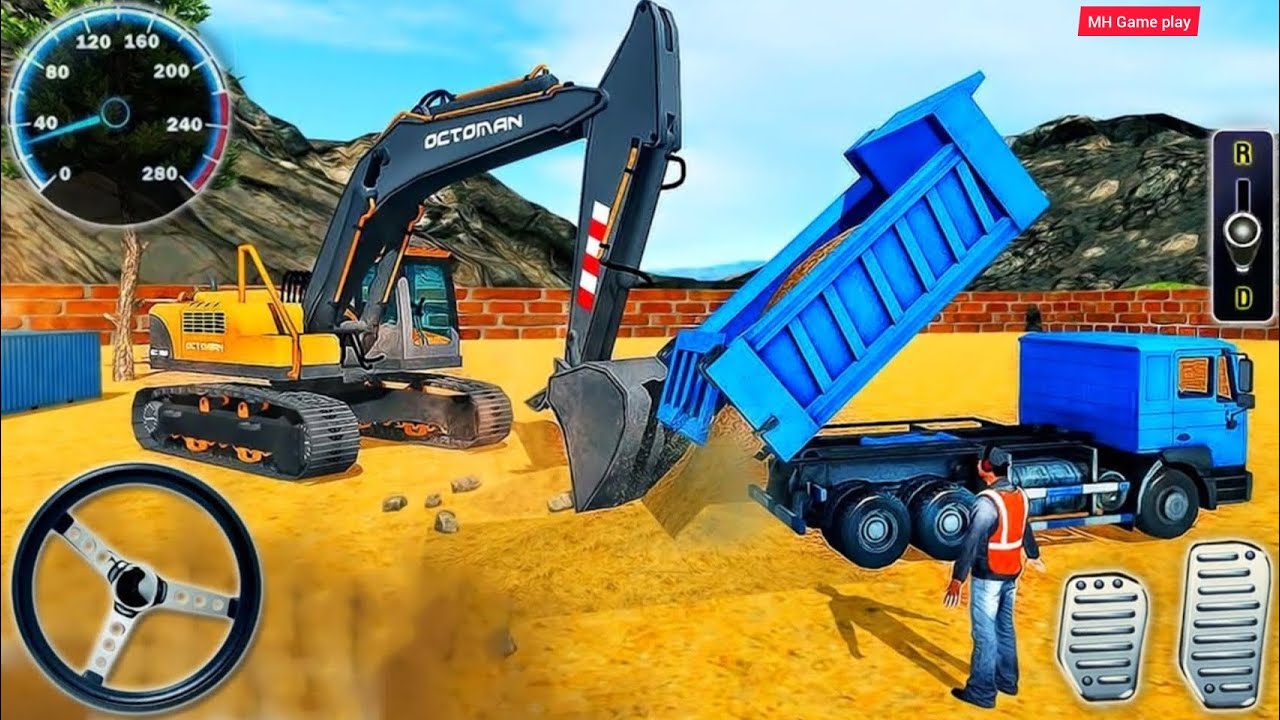 Highway Road Construction Simulator - Excavator Construction JCB Game ...