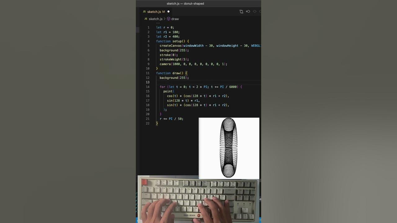 Asmr Programming How To Make 3d Donut Shaped Using Javascript Asmrprogramming Youtube