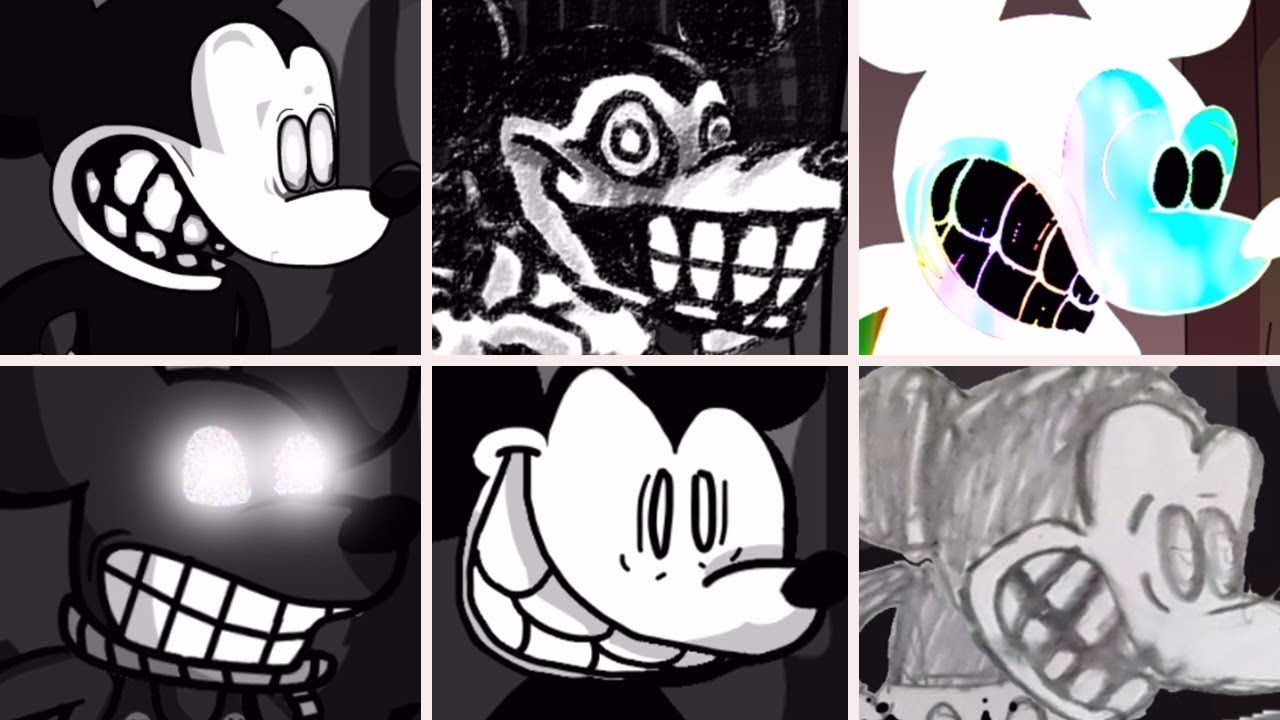 Friday Night Funkin - Really Happy but everytime it's Mickey Mouse turn ...