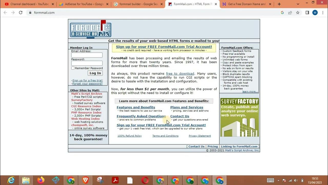 How to use formmail to process and email results of web forms - YouTube