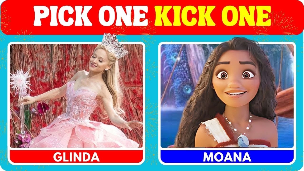 Pick One Kick One 🎬 Movie Characters 🪄 Wicked 🌊 Moana 2 🕯️ | Brainy ...