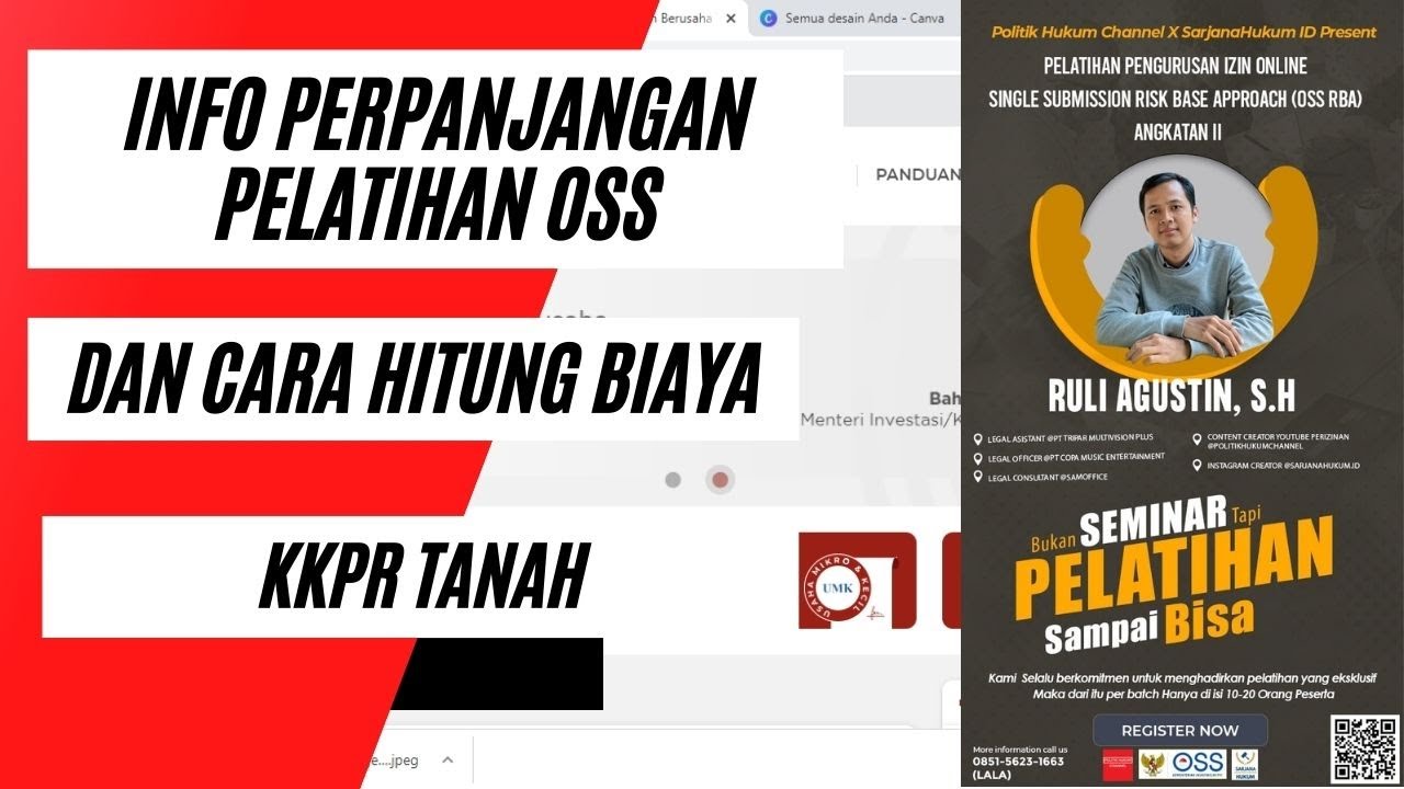 Info Perpanjangan Pelatihan OSS | DAN CARA HITUNG BIAYA KKPR TANAH OSS ...