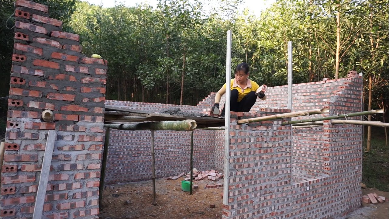 Single Mother Farm - Building Bricks House, build wall construction ...