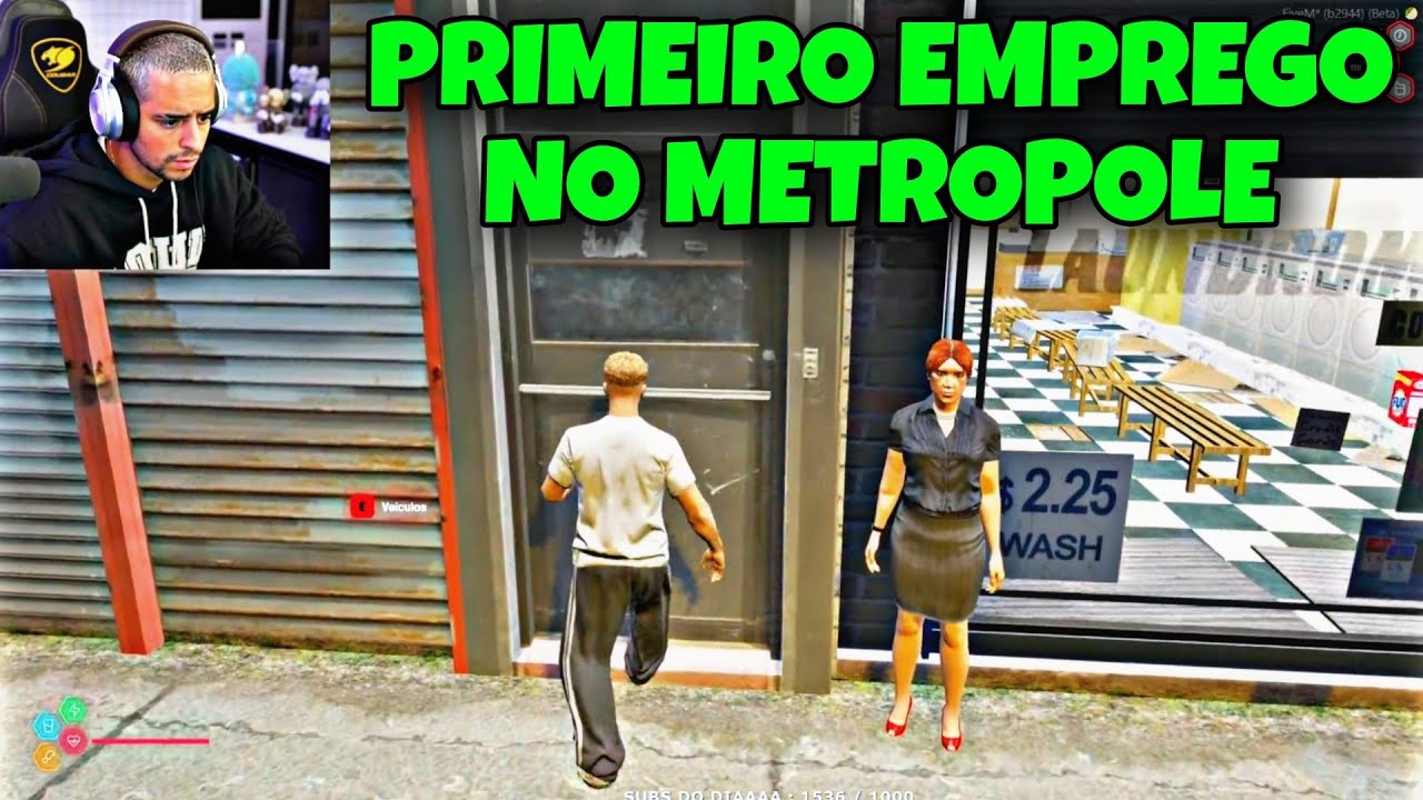 Coringa em seu PRIMEIRO EMPREGO no Metropole - GTA RP - YouTube