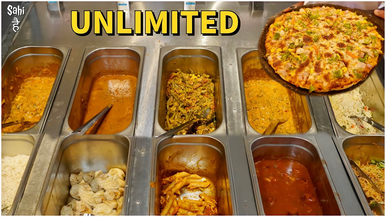 UNLIMITED FOOD Buffet in Rs 159 | Street Food India | Unlimited Pizza ...