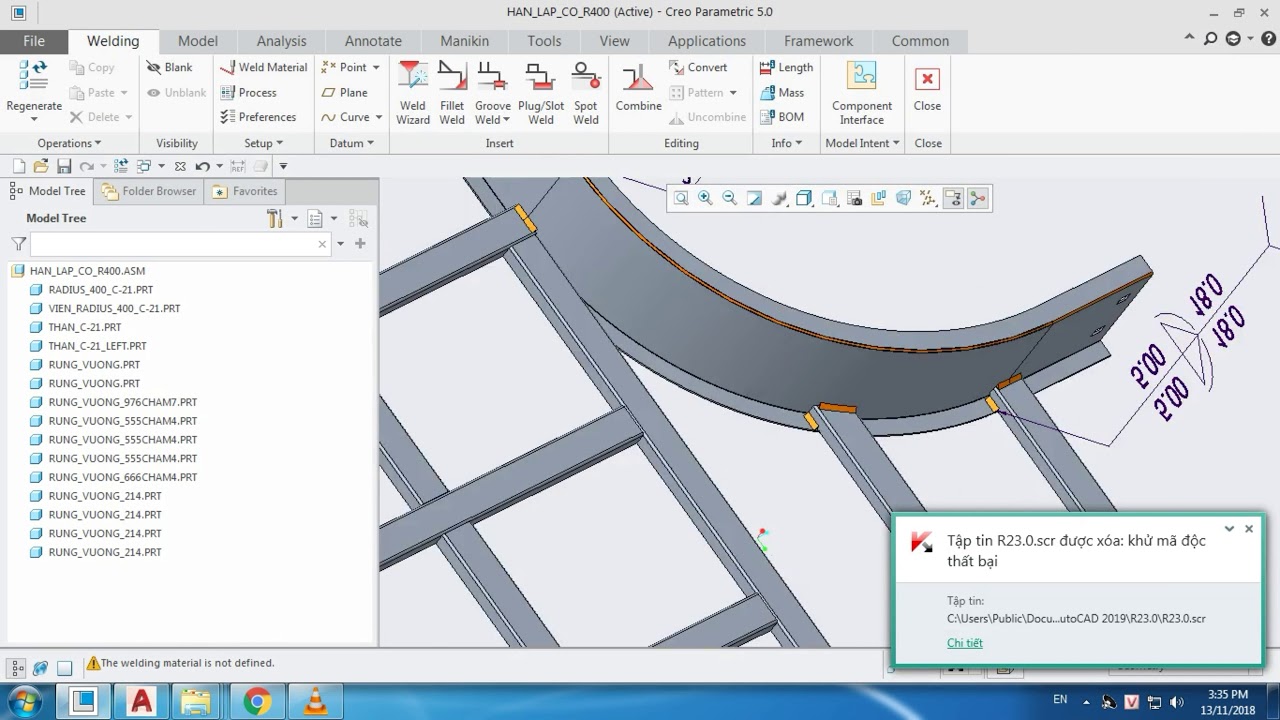 Creo 5.0 welding - YouTube