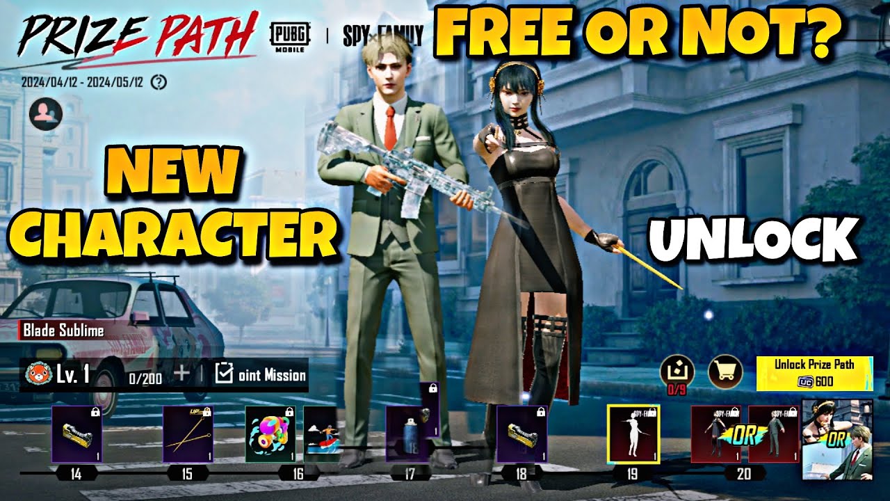 PRIZE PATH EVENT EXPLAIN IN PUBG MOBILE | SPY FAMILY CHARACTER PUBG ...