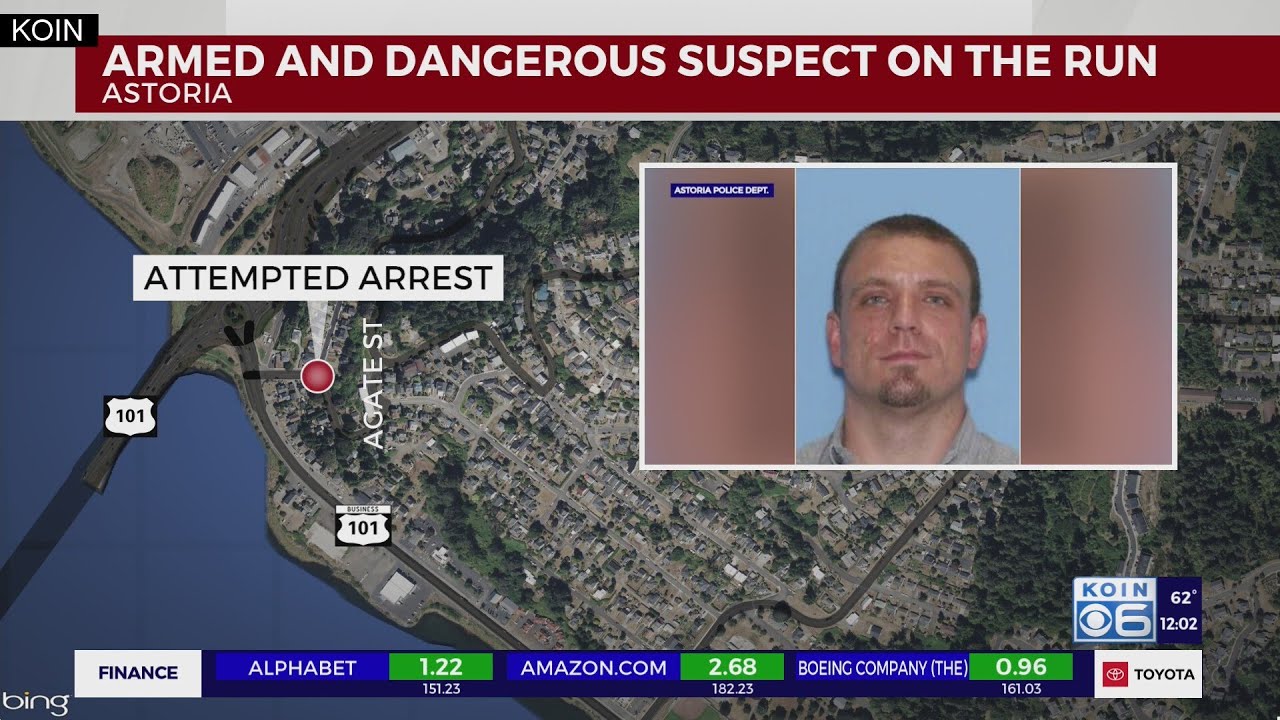 Armed and dangerous suspect on the run in Astoria - YouTube