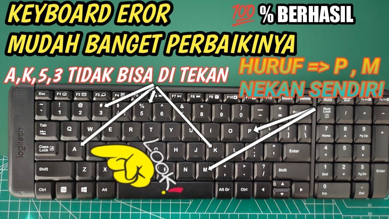 LOGITECH MK220 / k220 EROR CARA MEMPERBAIKI SANGAT MUDAH - YouTube