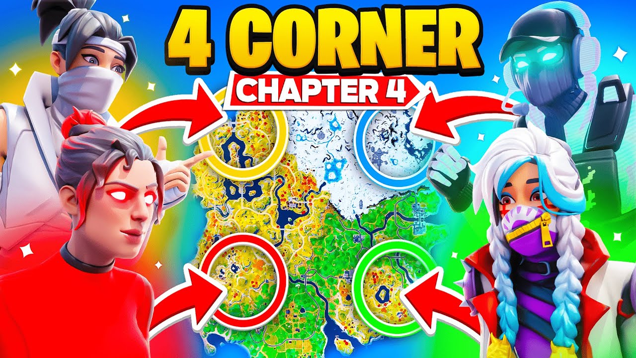 Fortnite 4 CORNER Challenge! (chapter 4) - YouTube