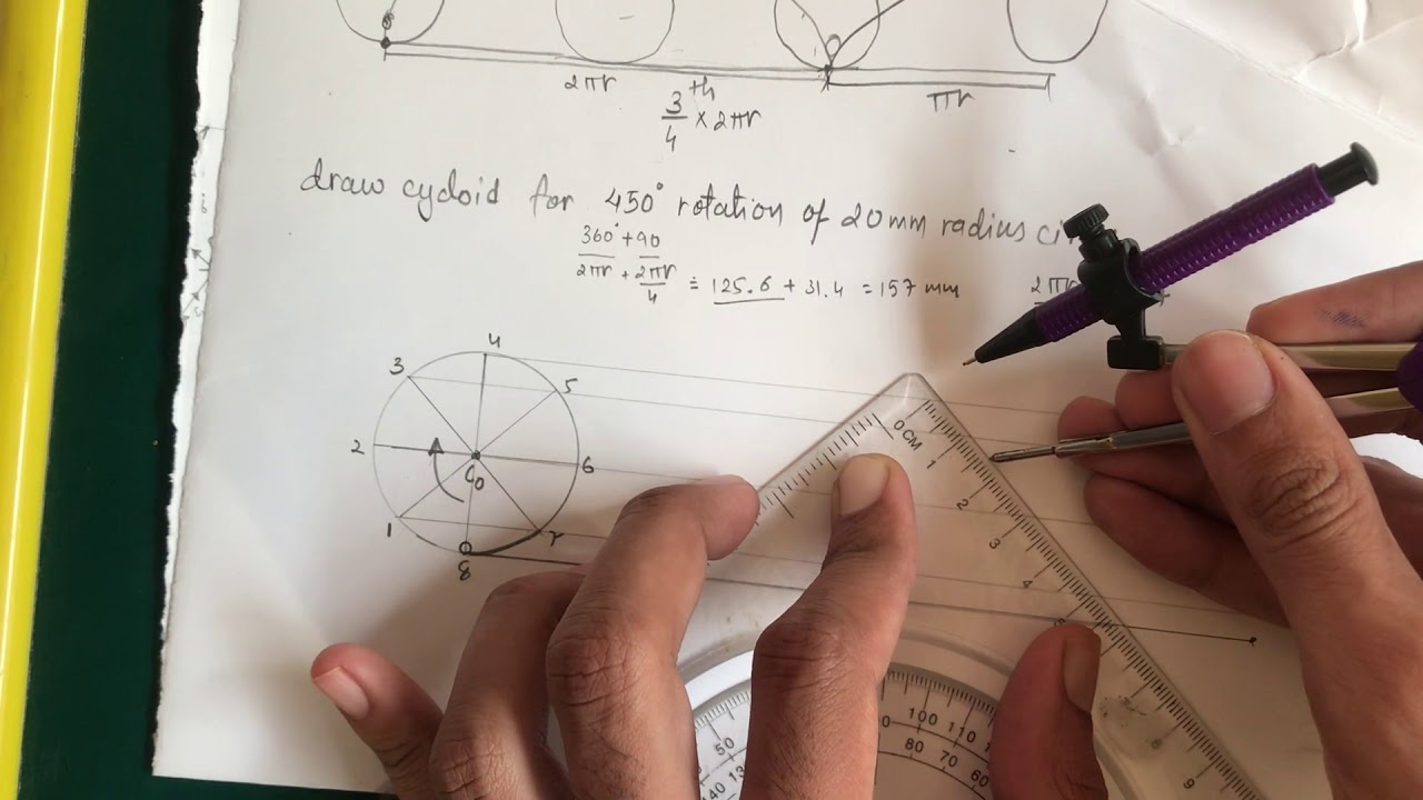 Cycloid, Engineering Graphics, Engineering Drawing, Milan Virani - YouTube