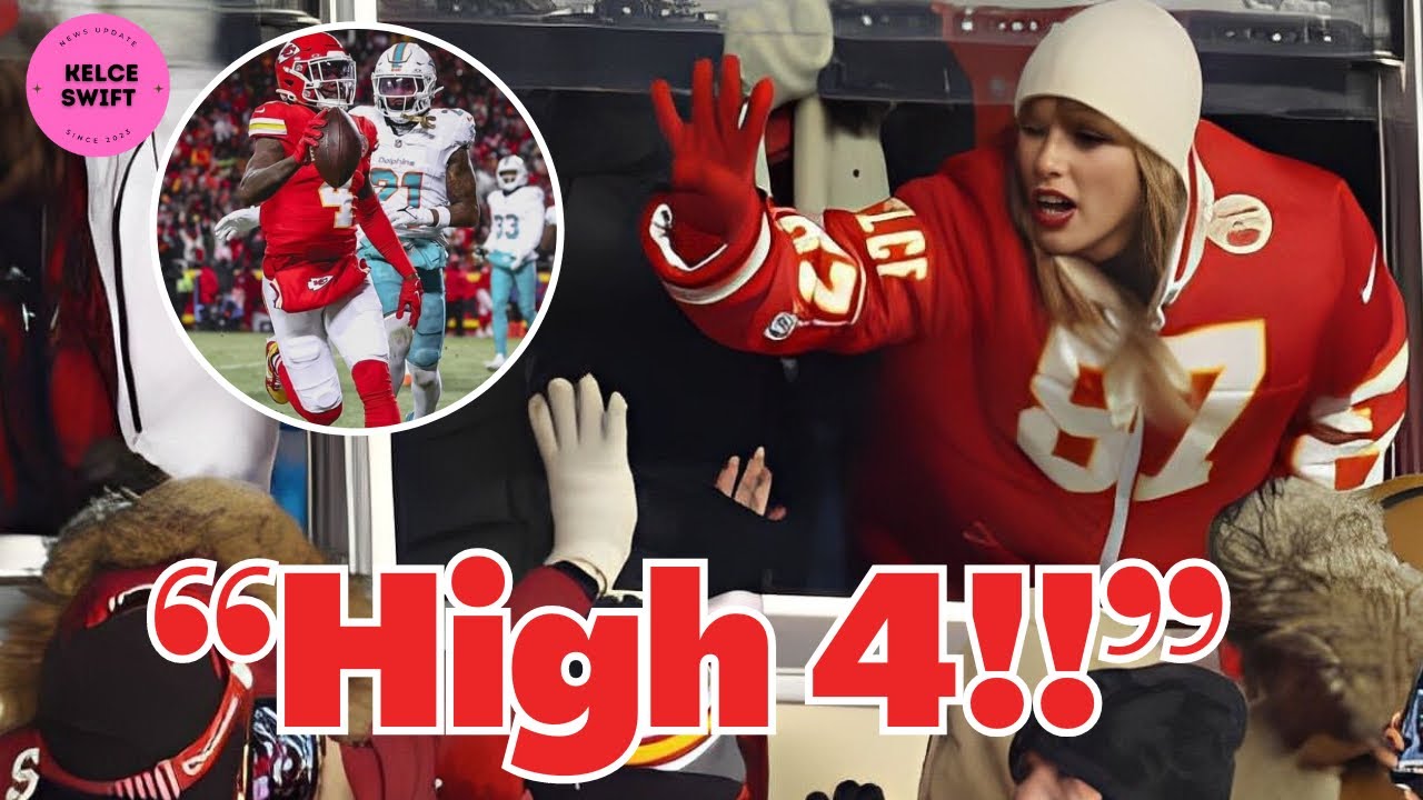 Taylor Swift HIGH-FOURS Chiefs Fans from Her Box Seat Window During ...