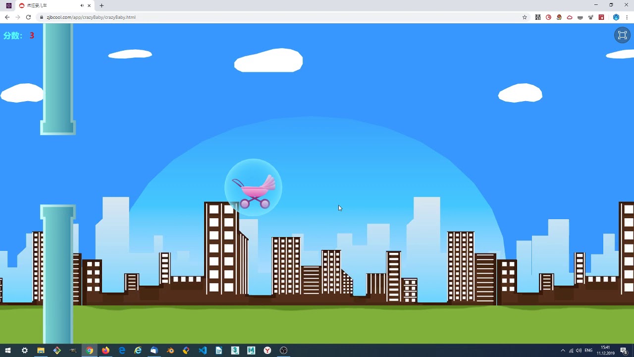 Crazy Baby game made with Verge...2D! - YouTube