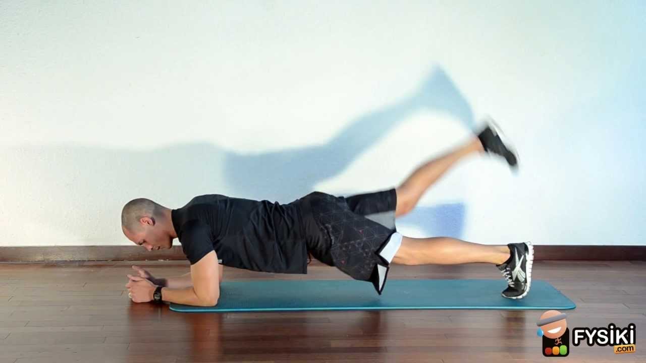 Planche dynamique levé de jambe alterné - YouTube