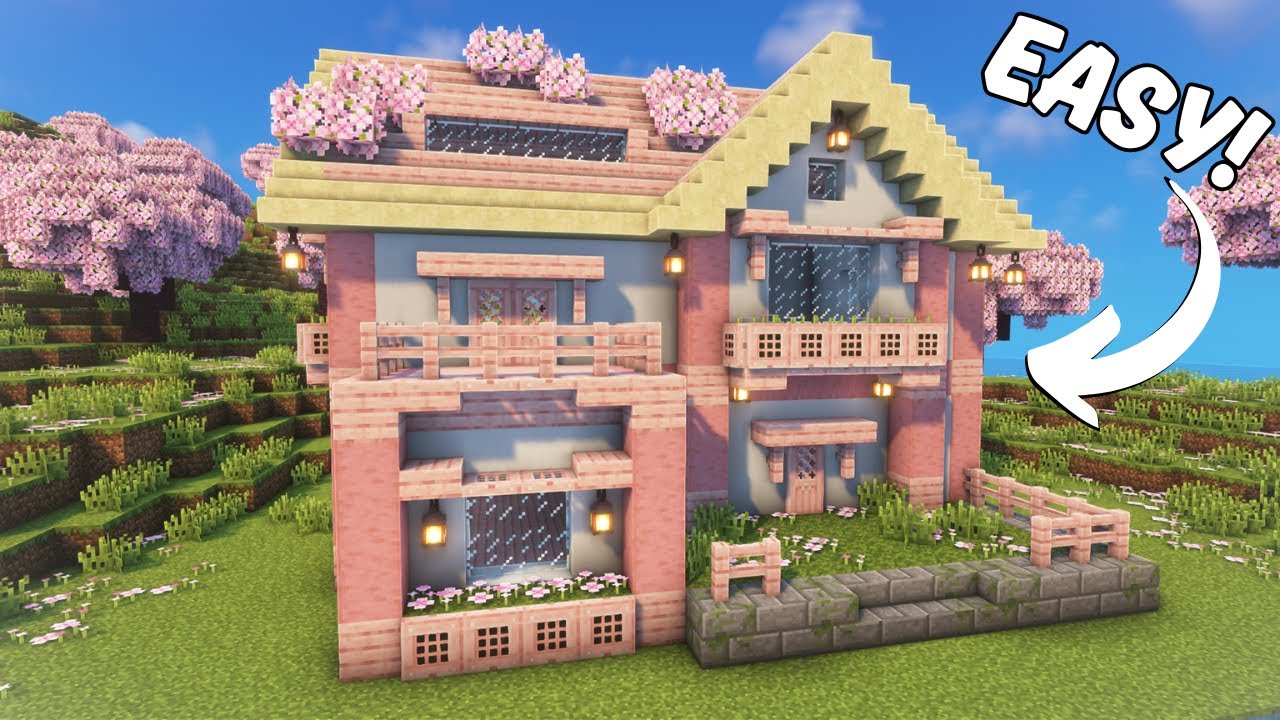 How to build a Cherry House in Minecraft 🏡 - YouTube
