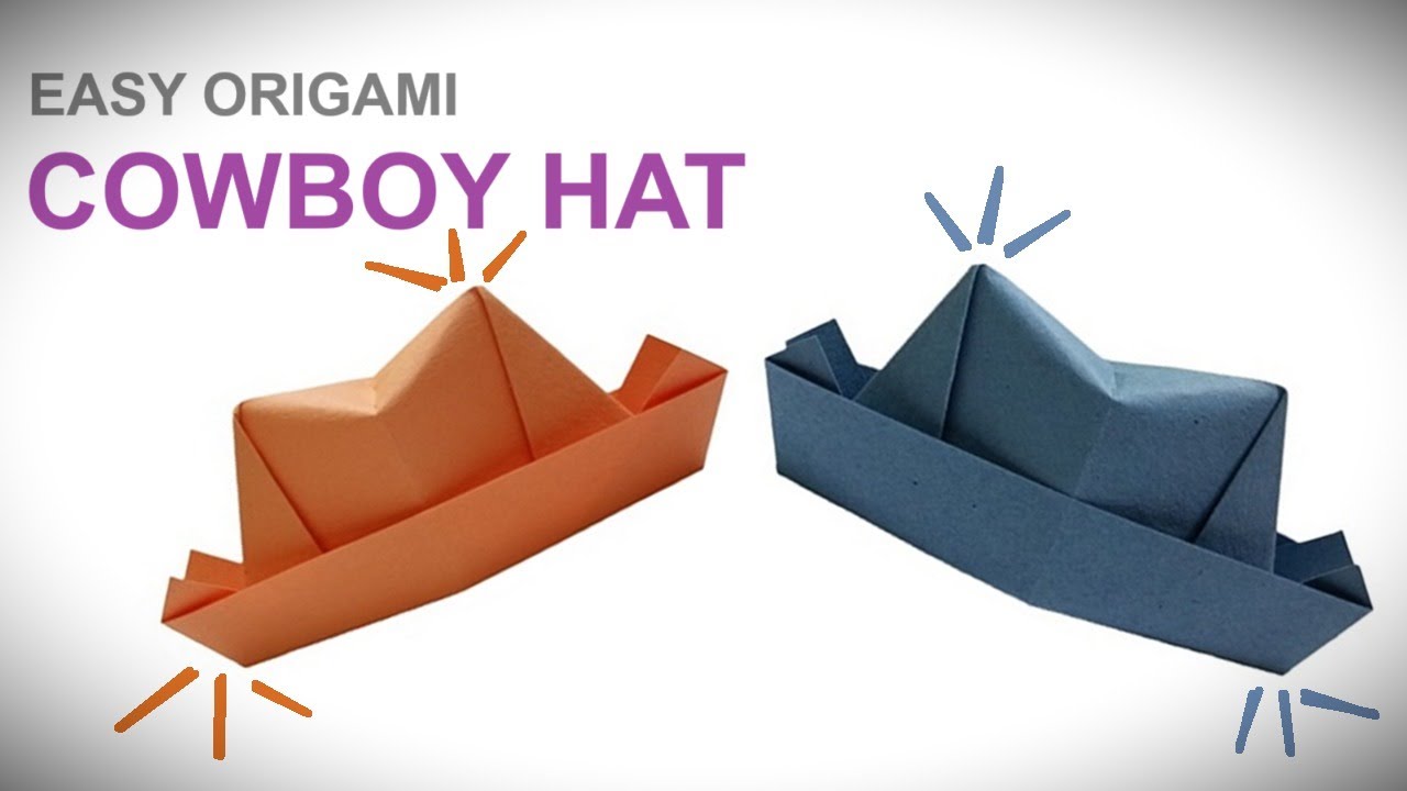 COWBOY HAT Origami Tutorial | Easy Paper folding Art - YouTube