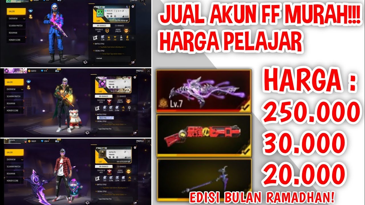 3 FF SULTAN KANTONG PELAJAR MURAH MERIAH PART 9 ADA AK DRACO MAX ...