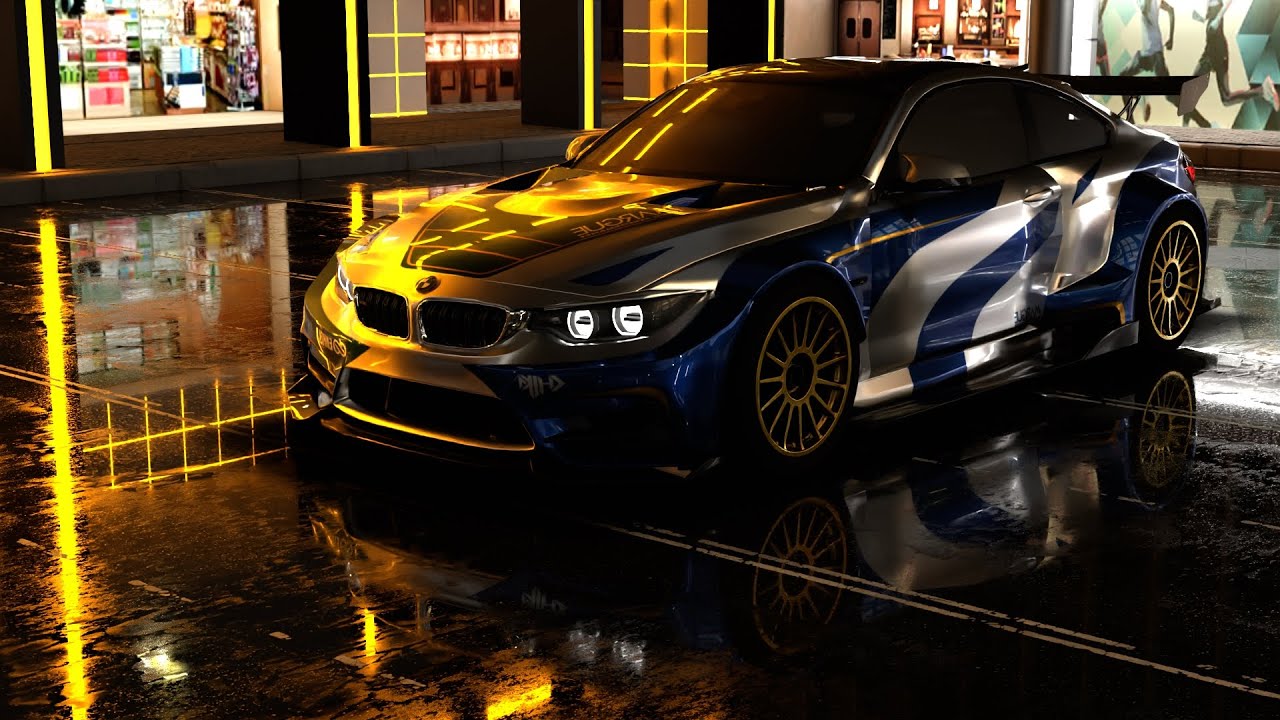BMW M4 F82 NFS MW Razor 2025 | Downtown at night with lights and ...