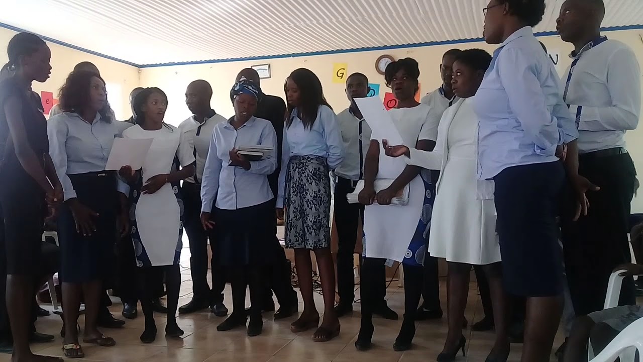 Grootfontein Sda church youth choir steer our bark away - YouTube