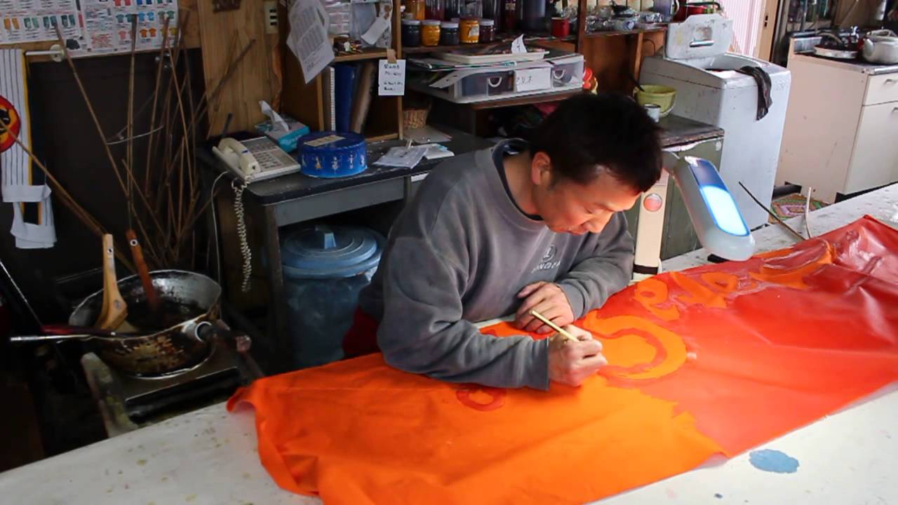 Kyoto's traditional technique - Roketsuzome - Japanese Batik - Paiting ...