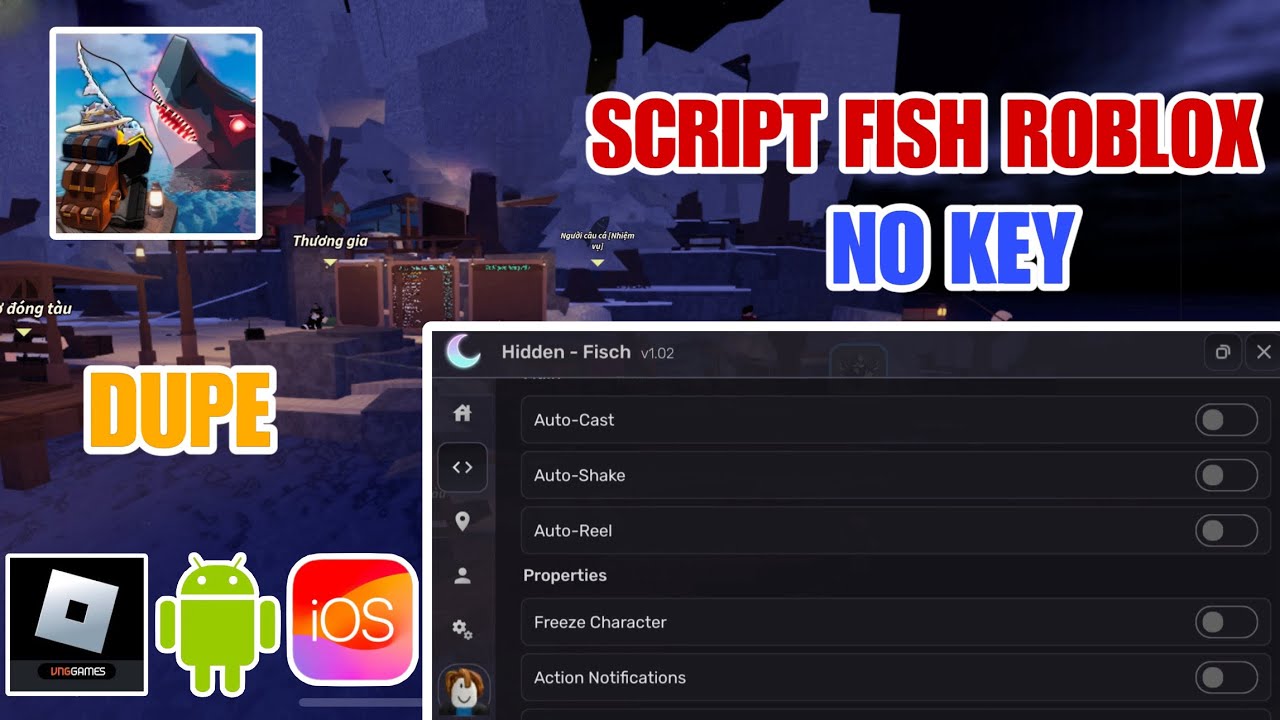 Cách Hack Fish Trên Roblox VNG | Auto Fish, Dupe, No Key - YouTube