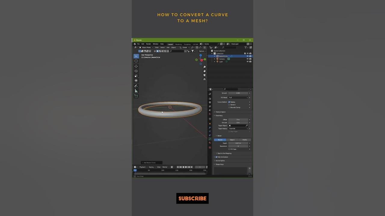 Blender Tip Curve Mesh Convert | AR3Designs Daily Blender 3D Tips - YouTube