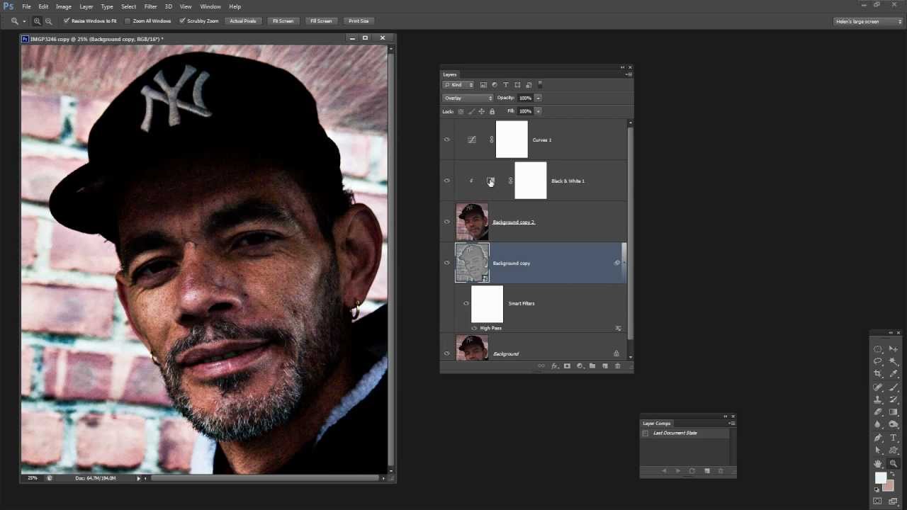 Photoshop - Grunge Portrait - YouTube