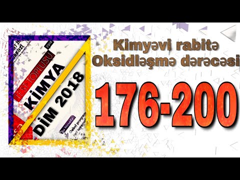 DİM kimya test toplusu, Kimyevi rabite, oksidleşme derecesi 176 - 200