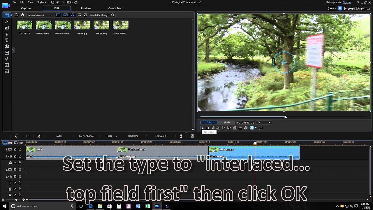 Magic+PD fix for interlaced clips showing stripes - YouTube