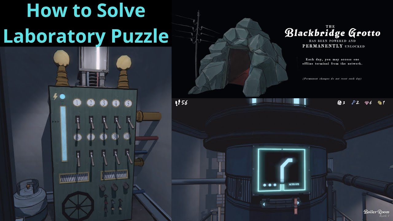 boiler room and laboratory puzzle blue prince - YouTube