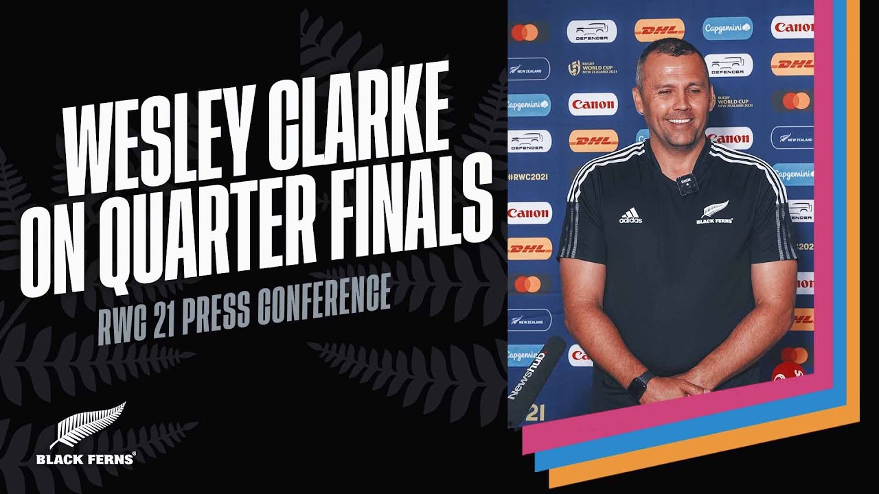 PRESS CONFERENCE | Clarke on RWC 21 Quarter Final prep - YouTube