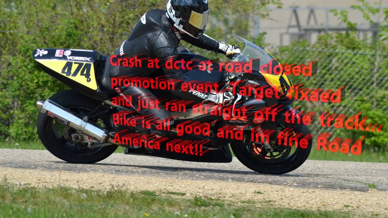 Track day crash at DCTC road closed - YouTube
