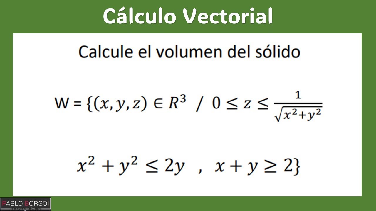 Cómo calcular el volumen de un sólido, un ejemplo - YouTube