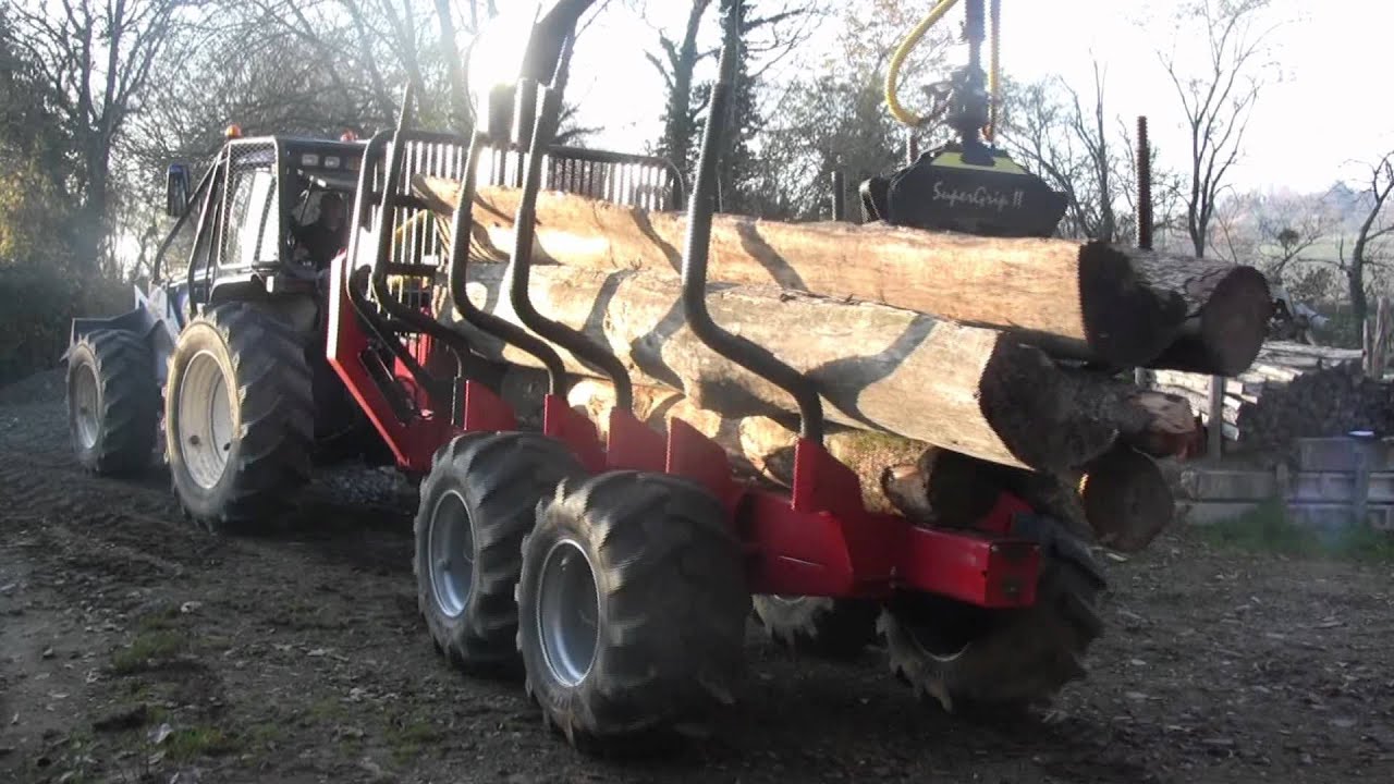 FARMI 8070-PROFDRIVE 12-4WD IQAN [Forest trailer combination] - YouTube