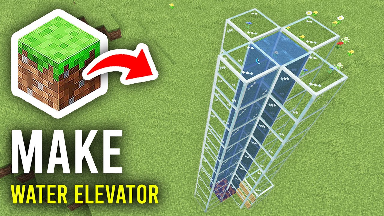 How To Make A Water Elevator In Minecraft - Full Guide - YouTube