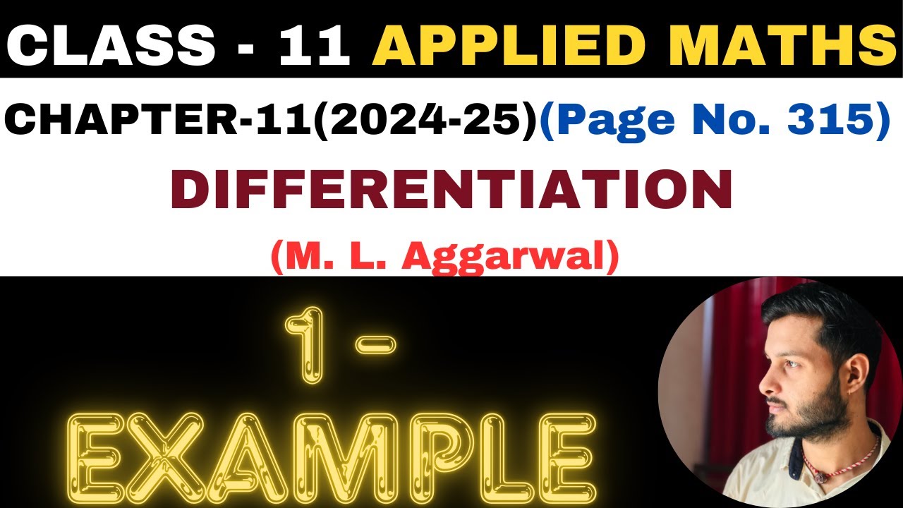 1 Example l Chapter 11 l DIFFERENTIATION l example1 Class 11th Applied ...